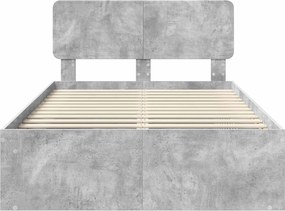 Rám postele s čelo Beton 120 x 190 cm Masivní borové dřevo 3412108