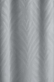 Room99 Hotový Závěs na kroužcích LEAFLY Velúrový Zatemňovací Barva: Béžová/Stříbrná, Velikost: 140 x 250 cm