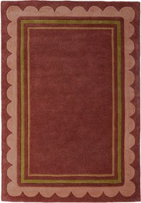 Vínový ručně tkaný vlněný koberec 120x170 cm Lois – Flair Rugs
