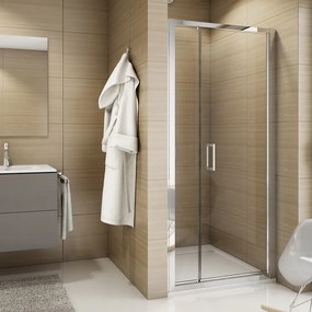 Sanswiss TOP-LINE TOP31 jednokřídlé sprchové dveře s pevnou stěnou 100 cm Profil: Bílá, Sklo: Durlux 22