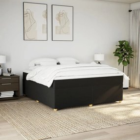 Box spring postel s matrací černá 180x200 cm textil 3285396