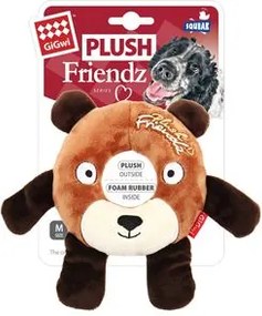 Tommi CZ s.r.o. Hračka pes GiGwi Plush Friendz medvěd s gum. kroužkem