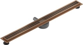 Mexen Flat 360°, lineární podlahový žlab 90 cm, měděná matná, 1C33090-40