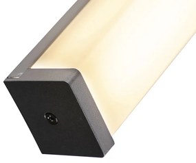 Moderní koupelnová nástěnná lampa černá 92 cm IP44 - Cascada