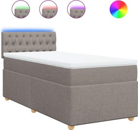 Box spring postel s matrací taupe 90x190 cm textil 3288846