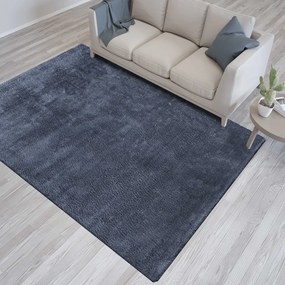 Grafitový koberec s vyšším vlasem Šírka: 160 cm | Dĺžka: 230 cm