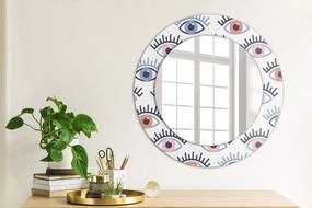 Kulaté dekorativní zrcadlo Styl moderních očí fi 50 cm