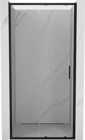 Mexen Exo, posuvné dveře do otvoru 105x200 cm, 6mm čiré sklo, černý profil, 8151-105-000-70-00