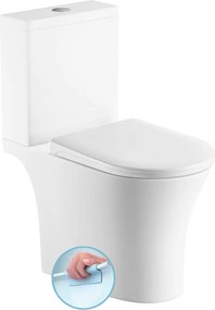 Aqualine Vito WC kombi 37 x 79 x 65 cm Rimless spodní/zadní odpad keramika bílá PB105WR