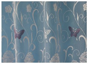 BytoTex Hotová oblouková záclona Motýli fialová 280 x 120 cm