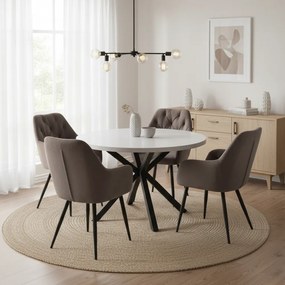 Designové křeslo, hnědá Velvet látka, VERIO NEW