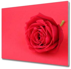 Skleněná krájecí deska Červená růže 60x52 cm