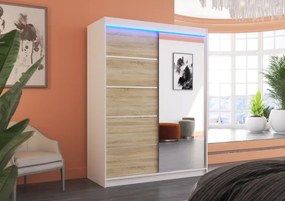 Posuvná skříň se zrcadlem a LED osvětlením LIMBO 150