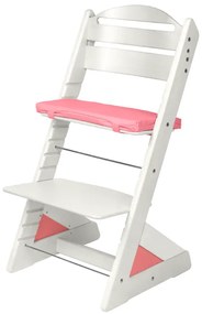 Jitro Dětská rostoucí židle Plus bílá Růžový klín + růžový