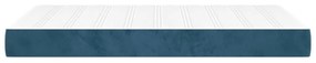 Taštičková matrace tmavě modrá 120 x 200 x 20 cm samet,  347772