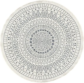 Hanse Home, Kusový koberec Twin-Wendeteppiche 103143 creme grau kruh – na ven i na doma, 240x240 (průměr) kruh, šedá, chodba / předsíň