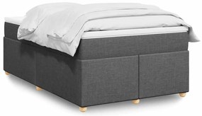 Box spring postel s matrací tmavě šedá 120x190 cm textil 3285360