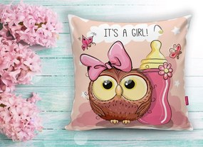 Dětský povlak na polštář 43x43 cm Girl Owl – Mila Home