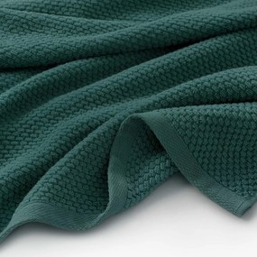 Goldea bavlněný froté ručník / osuška micro pure - smaragdově zelený 70 x 140 cm