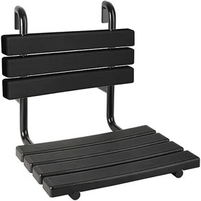Bemeta Design HELP: Sprchové sedátko závěsné, nerez, plast, černá - 338125080