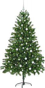Vánoční stromeček s 300 LED diodami s stojanem Zelená 180 cm PE 3396334