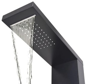 Sprchový panel set - hliníkový - matný | černý