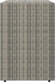 Zahradní úložná skříň šedá 100 x 55,5 x 80 cm polyratan 319869
