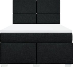 Box spring postel s matrací černá 140 x 190 cm textil 3290478