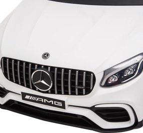HOMCOM 12V Mercedes-Benz AMG GLC63S COUPE dětské elektrické autíčko s dálkovým ovládáním a bezpečnostním pásem, 2 x 35W motory, bílé 115 x 70 x 55 cm…