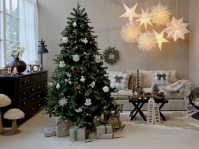 Zelený vánoční jedlový strom v květináči se světýlky Fleur Tree - 139*210 cm