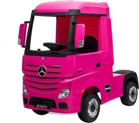 LEAN CARS Elektrické autíčko Mercedes Actros růžové 4x4