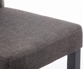 Sada 4 jídelních židlí Ina látka černá konstrukce – tmavě šedá
