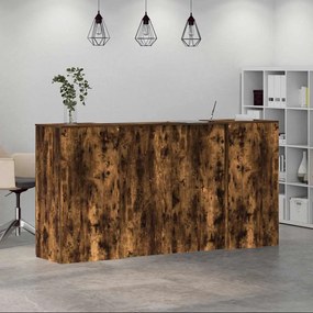Recepční stůl kouřový dub 200x50x103,5 cm kompozitní dřevo 3324218