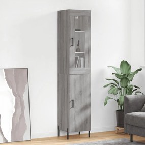 Skříň highboard šedá sonoma 34,5 x 34 x 180 cm kompozitní dřevo