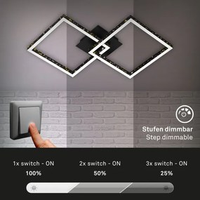 Brilo - LED Stmívatelný přisazený lustr FRAME 2xLED/9W/230V