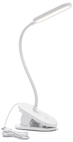 Aigostar B.V. | Aigostar - LED Stmívatelná stolní lampa s klipem LED/2,5W/5V bílá | AI0921