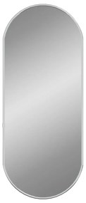 Nástěnné zrcadlo stříbrné 60x25 cm oválné - Default Title