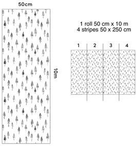 Dětská tapeta 10 m x 50 cm Pine Woods – Lilipinso