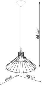 Sollux SL.1186 - Lustr na lanku EDA 1xE27/15W/230V černá