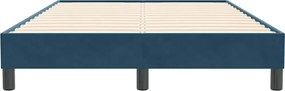 Postel Box Spring bez matrace tmavě modrá 120x210 cm samet 3315823