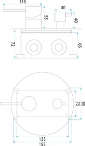 Rea Foster, podomítková sprchová souprava + BOX, broušená ocel, REA-P6440
