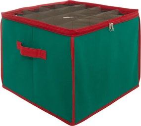 VERK GROUP Vánoční úložný box na baňky, koule a vánoční ozdoby, 48 kusů, zelený