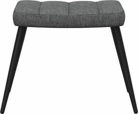 Relaxační židle se stoličkou tmavě šedá textil 327953