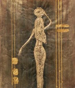 Zlatá žena - 60 x 50 cm