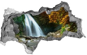 Wallmuralia Nálepka fototapeta 3D výhled Vodopád v lese 95x73 cm
