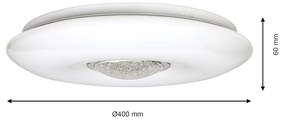 Stropní LED svítidlo Vela, 1x LED 24w, 3000-6000k, w, s ovladačem