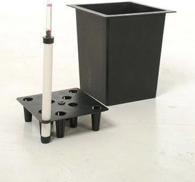 Květináč LINEA, pozink, výška 90 cm, antracit, vč. zavlaž. systému