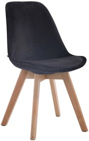Jídelní židle Chard - samet | černá