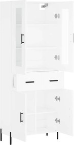 Skříň highboard bílá 69,5 x 34 x 180 cm kompozitní dřevo 3198537