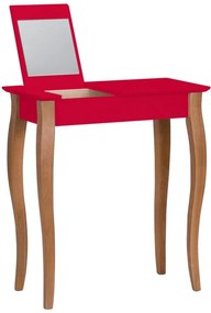 Červený toaletní stolek se zrcadlem Ragaba Lillo, šířka 65 cm